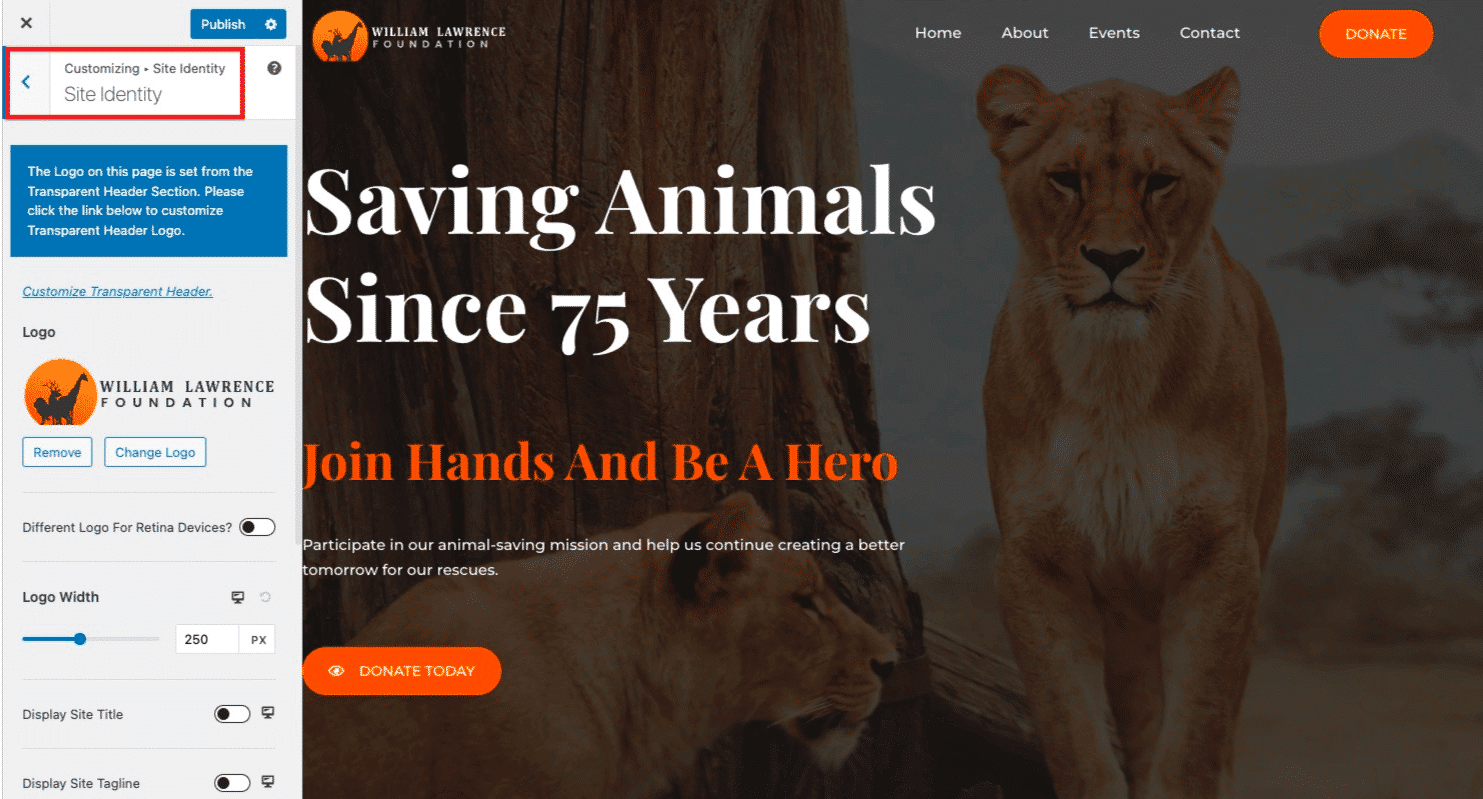 Add Site Logo & Icon in WordPress - YellowWebMonkey Web Design